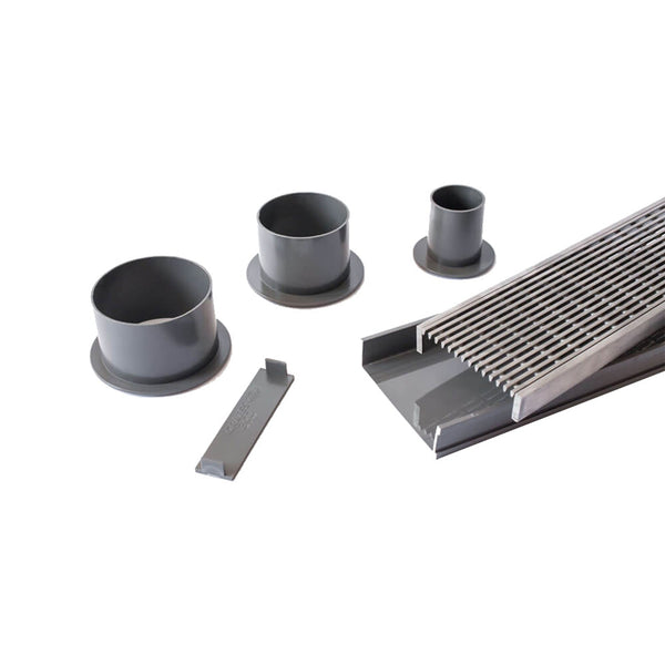 Modular Wedge Wire Drain Kit Grey | Grates 2 Go – Grates 2 Go Modular